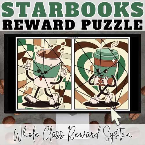 Coffee Theme Secret Reward Puzzle, Coffee Shop Decor, Starbooks Coffee Cafe