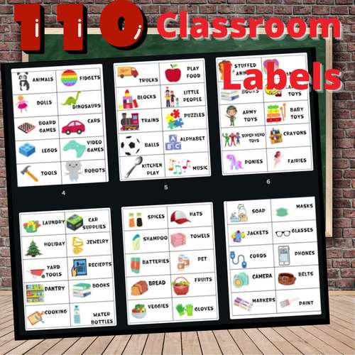 Class Labels Preschool Resource School Room Pre K Organize Label Daycare