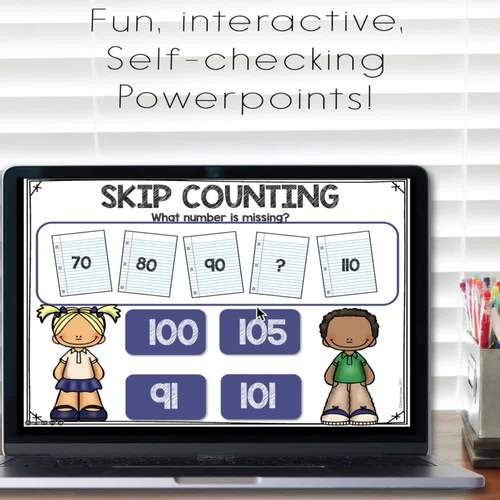 Interactive Math Games Skip Counting Powerpoint | TpT