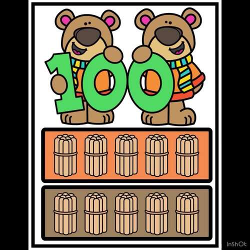 Fall Number Bears Skip Counting by 10s | Posters & Practice Cards
