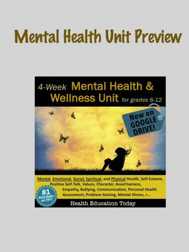 Mental Health Lessons: A 4-Week Unit and a TPT Best Seller! | TPT