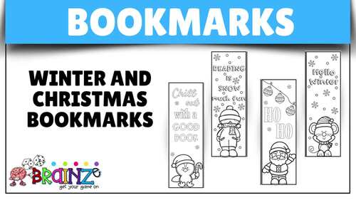 Christmas & Winter Bookmarks for Kids to Color – Fun Printable Activity!