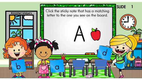DIGITAL Letter Matching PreK to Kindergarten ELA by Harris Helpers