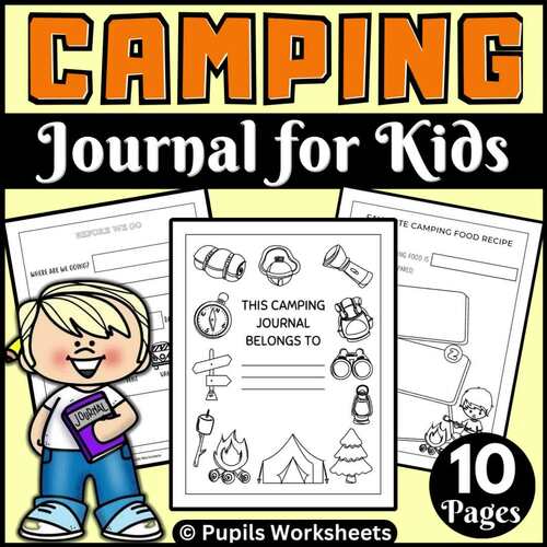 Camping Journal for Kids I Printables Summer Camp Journal by Pupils ...