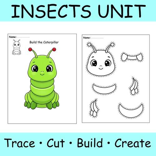 Insects Craft Bundle Fine Motor Trace Cut Build Activities for ...
