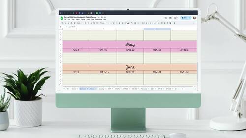Spring 2026 Digital Lesson Planner | Monthly & Weekly Views | Middle ...