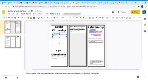 Citizenship Trifold Brochure Civics EOC Review SS.7.CG.2.1 by Civics ...
