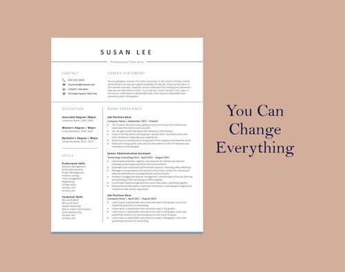 Modern CV Template, Professional Resume Template Word, Pages Creative ...