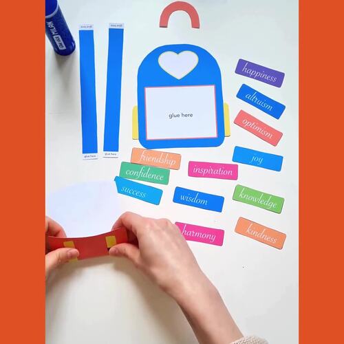 Back to school BACKPACK craft. Motivational Activity - 3 colors BUNDLE ...