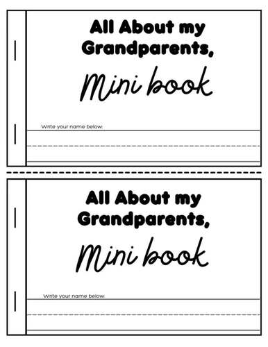 All About My Grandparents | Printable Mini Book Activity | TPT