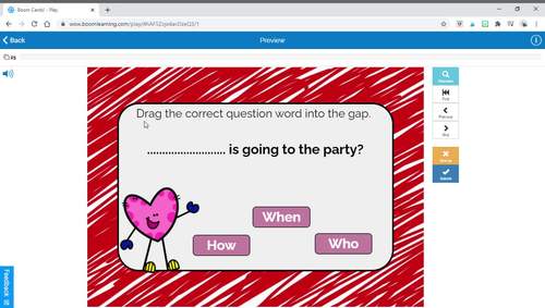 Using Question Words For ESL BOOM Cards by Love 2 Learn English | TPT