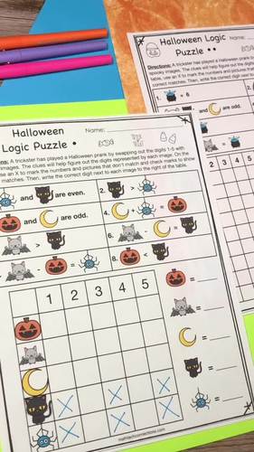 Halloween Math Centers, October Morning Work 3rd Grade Math Review ...
