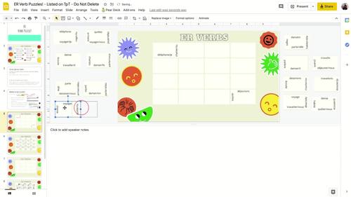Present Tense French VERB Digital (& printable) Puzzles bundle for ...