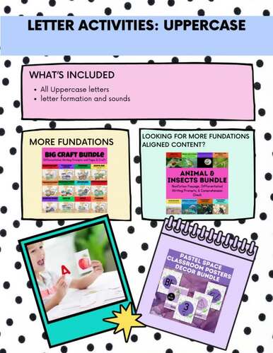 Uppercase Letter Phonics and Letter Formation Activities: A-Z by Ms Beh ...