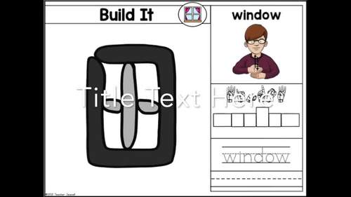 ASL Nouns Building Sign Vocabulary - Play Dough by Teacher Jeanell