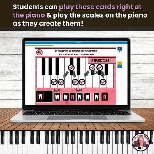 Major Scale Pattern BOOM™ Cards with Whole and Half Steps - Sharp Keys ...