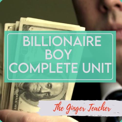 Billionaire Boy Lesson Bundle by The Ginger Teacher | TPT