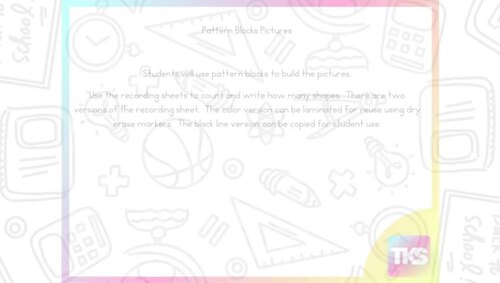 Build It Up! September Pattern Block & Counting Cube Mats | TPT