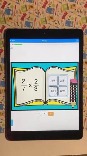 Multiply & Divide Fractions Digital Task Cards Boom Cards Distance Learning