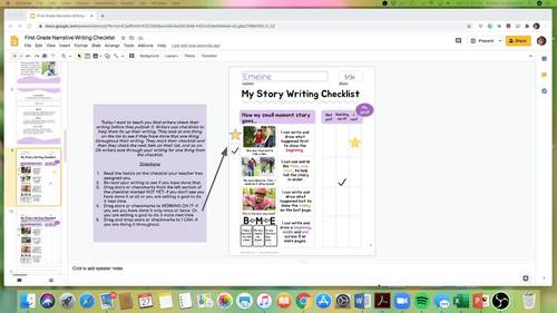 Fifth Grade Narrative Writing Checklist | Distance Learning | Google ...