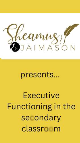 Executive Functioning (Anchor) Poster: for the secondary classroom