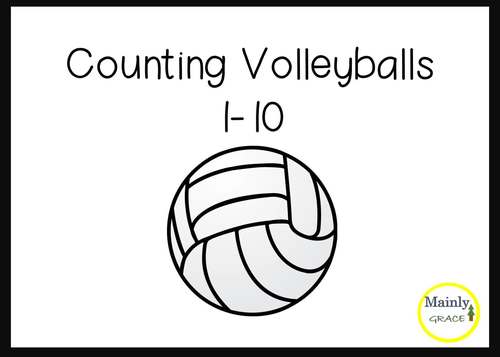 Sports Counting: Volleyballs 1-10 Digital Activity - BOOM CARDS™