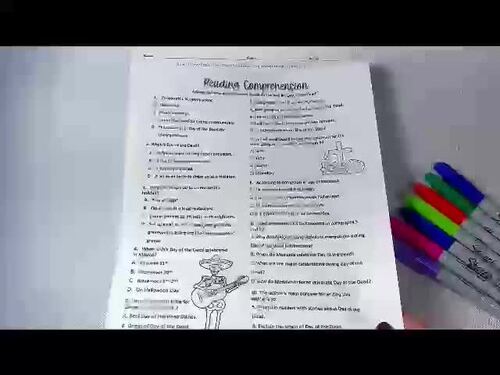 Day of the Dead Dia de los Muertos Reading & Games MLL ESL Activities