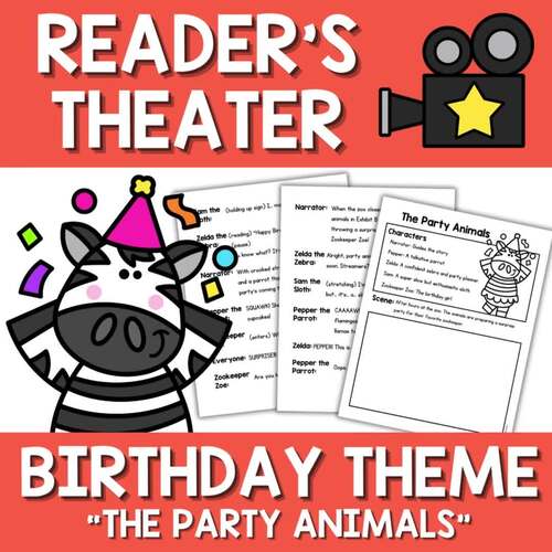 Birthday Readers Theater Skit | Party Animals | Zoo Theme Fun Reading ...