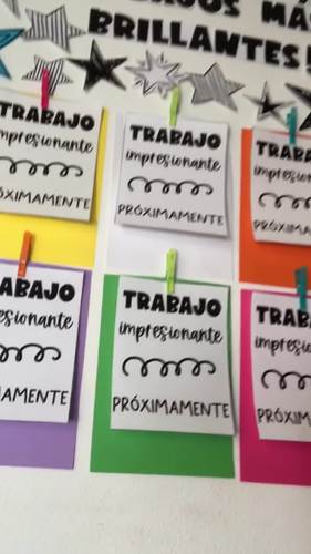 Work Display in Spanish Back to school Regreso a clases vuelta a la escuela