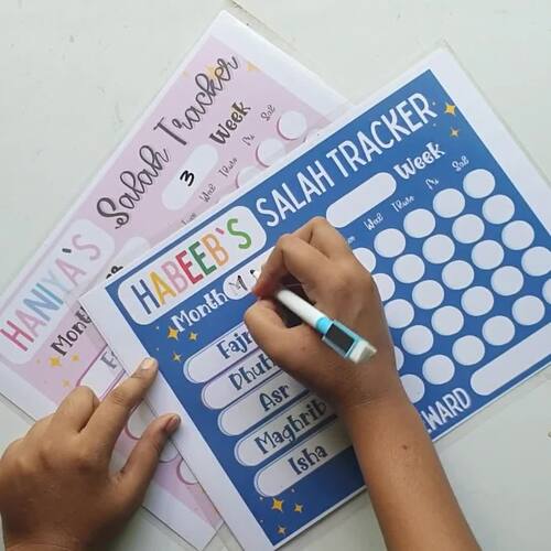 Muslim Kids Salah Tracker Chart Editable, Islam kids activity, Muslim ...