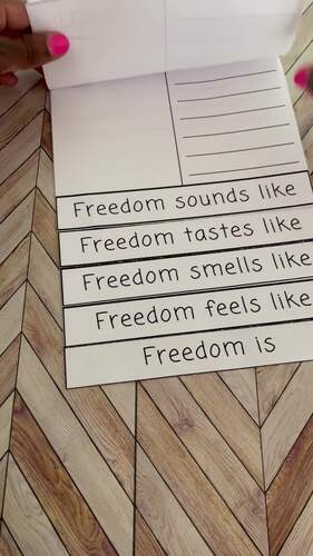 Juneteenth Elementary Reading Passage and Flipbook Writing Activity