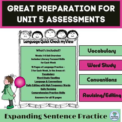 myView Grade 4 Unit 5 Weeks 1-5, Language Quick Check Homework, Morning ...