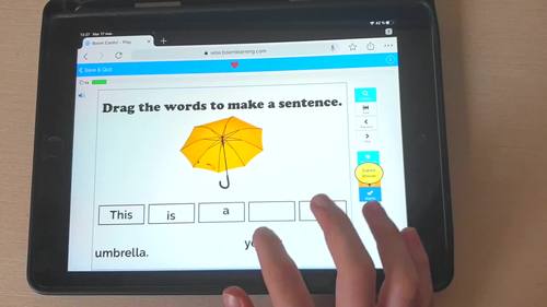 Sentence Building BOOM CARDS™ Speech Therapy by Autism Journey - Angie S