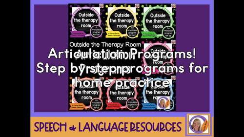 Articulation Programs & Homework Bundle for speech & language therapy