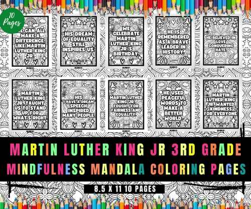 Martin Luther King Activities 3rd Grade, MLK Coloring, Activities For SEL