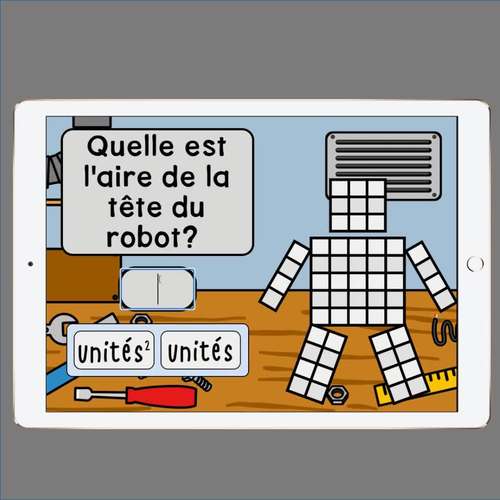 Le périmètre et l'aire des figures planes Cartes Boom | Les robots