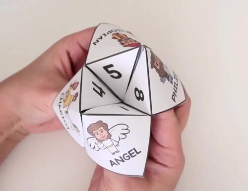 Philip and the Ethiopian Bible Cootie Catcher Craft for Sunday School