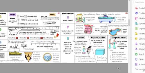 Measuring Length Volume Mass Doodle Notes | Middle School Science
