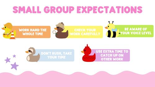 Dazzling Ducks Autoplay Timed Small Group Slides - Canva Pro/Edu Editable
