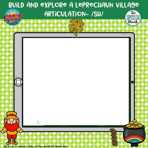 St. Patrick's Day Leprechaun Village Articulation BOOM Cards™ - /sh/