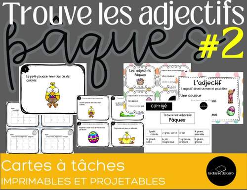 Trouve les adjectifs - Pâques - (French Easter Find the Adjectives ...