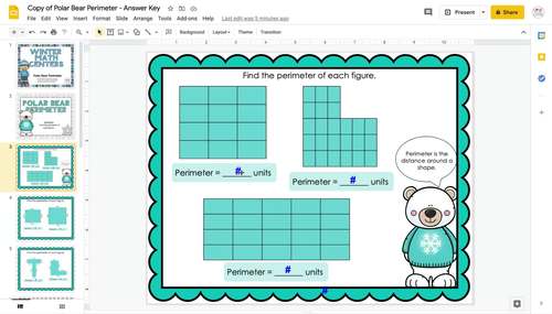 Digital Perimeter / Winter Math Center / Distance Learning by ...