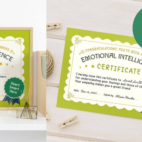 Emotional Intelligence Award - Printable Certificate for Empathy & Kindness