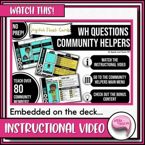 Community Helpers WH Questions PRINT and DIGITAL BUNDLE by Speak and ...