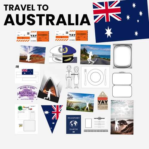 Travel to Australia! – Printable Pretend Travel Activity for Kids
