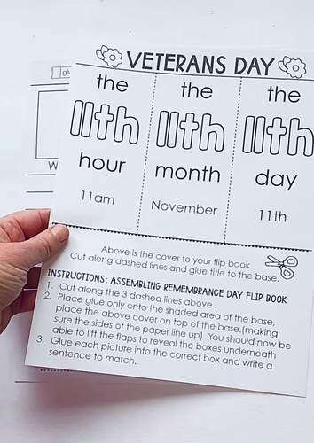 Veterans Day Flip Book by Kindergarten Matters | TPT