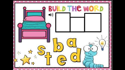 Boom Cards Building CVC Words Distance Learning by Della Larsen's Class