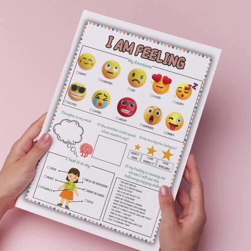 I Am Feeling Emotions Worksheet | Social Emotional Learning (SEL) Activity