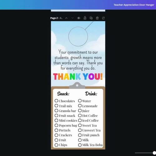 Teacher Appreciation Room Service Door Hanger by Silvia's Digital Files