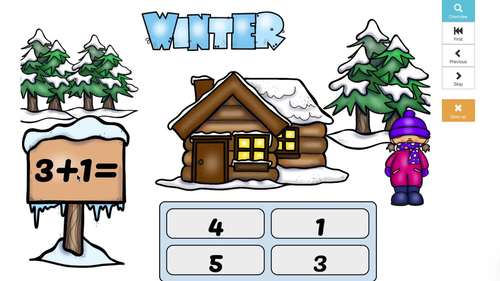Distance learning with BOOM CARDS - *Winter additions to 5* | TPT